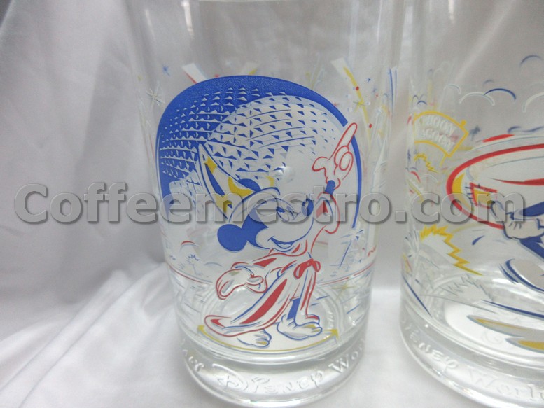 Walt Disney World Remember The Magic 25th Anniversary Glasses Set of 4 ...