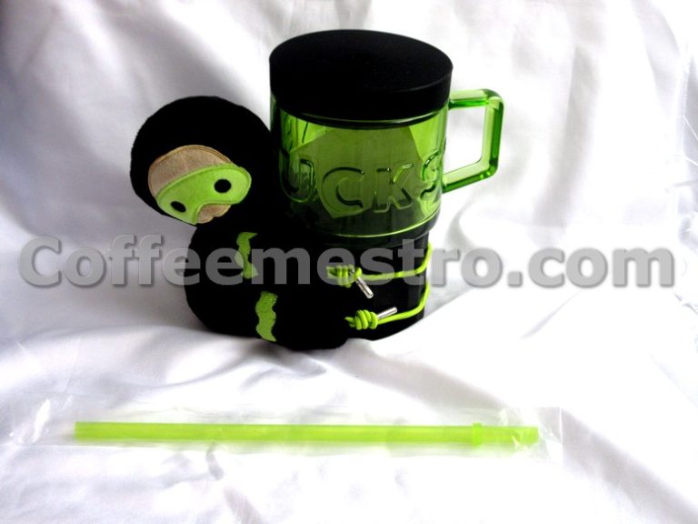 Starbucks 515ml Gingerbread Man Skier Plush Doll with Glass ...