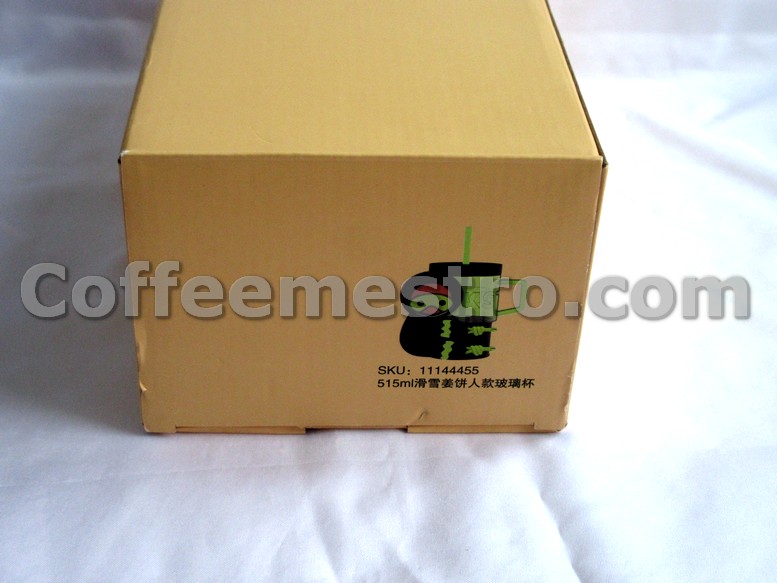 Starbucks 515ml Gingerbread Man Skier Plush Doll with Glass ...